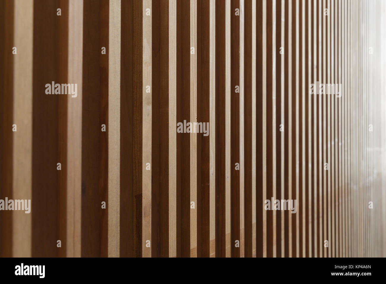 close up detail of upright strips of wood Stock Photo - Alamy