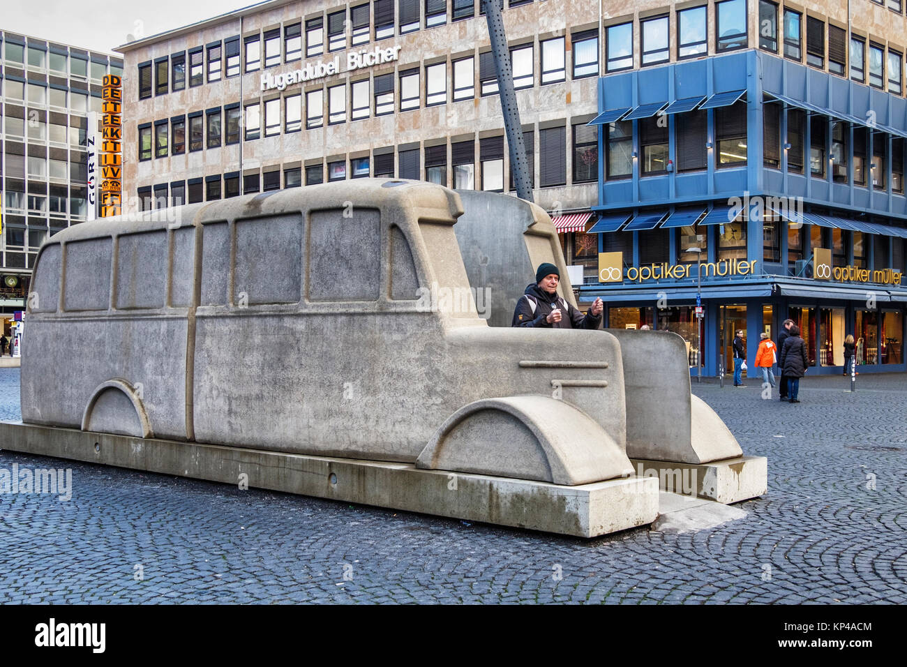 Frankfurt,Germany.The monument of the grey Busses memorial commemorates ...
