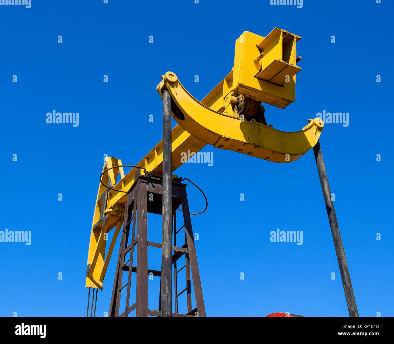 The pumping unit as the oil pump installed on a well. Equipment of oil ...