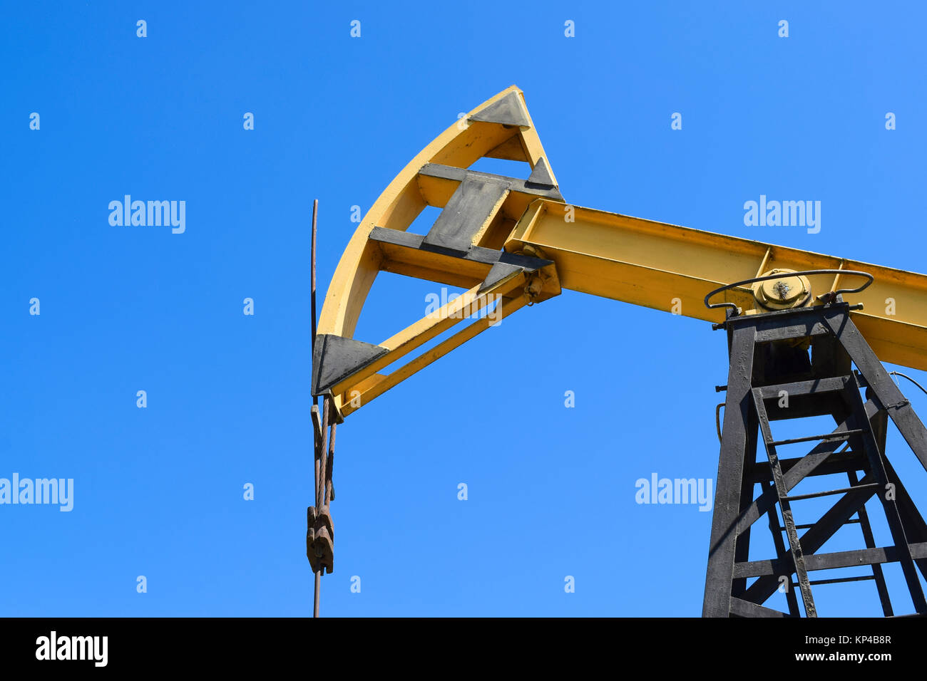 The pumping unit as the oil pump installed on a well. Equipment of oil ...