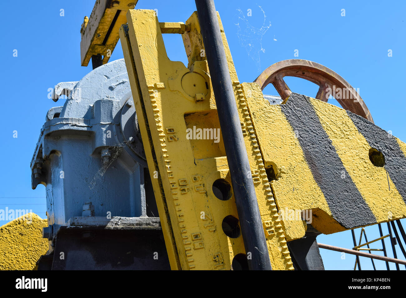 Balance weight and reducer of the pumping unit of an oil well Stock ...