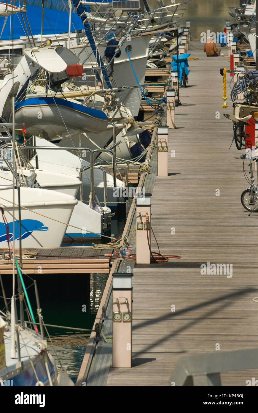 Yachts at jetty Stock Photo - Alamy