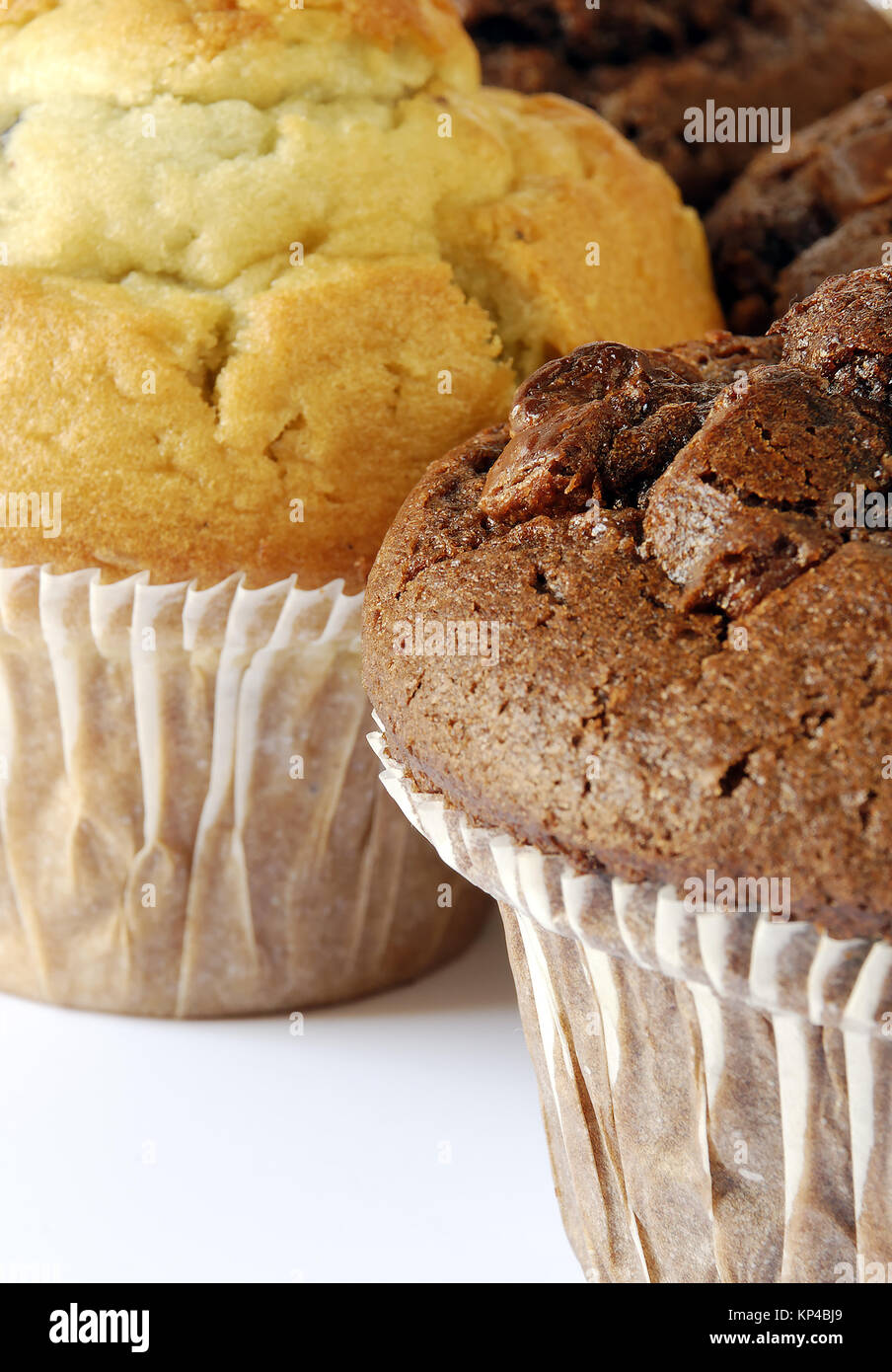 a collection of freshly backed blueberry and chocolate muffins Stock ...