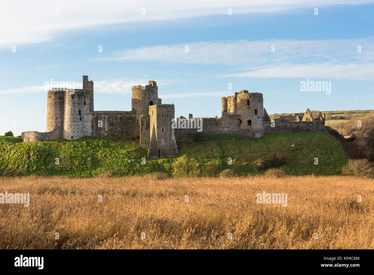 Medieval Castle at Kidwelly, Carmarthenshire, Wales Stock Photo - Alamy