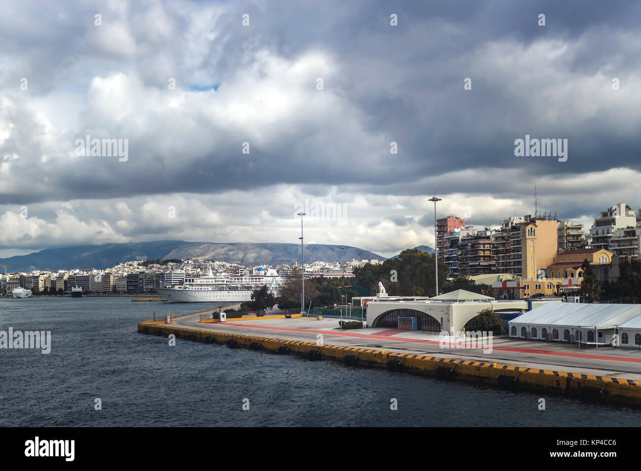 Ferries in passenger port in Piraeus, Athens, Greece Stock Photo - Alamy