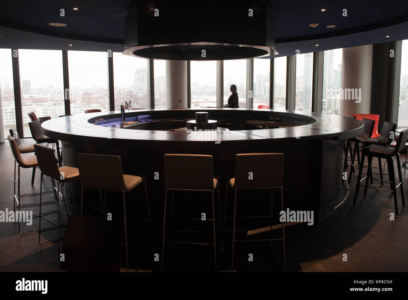 A bar inside the new US Embassy in south London before it opens for ...
