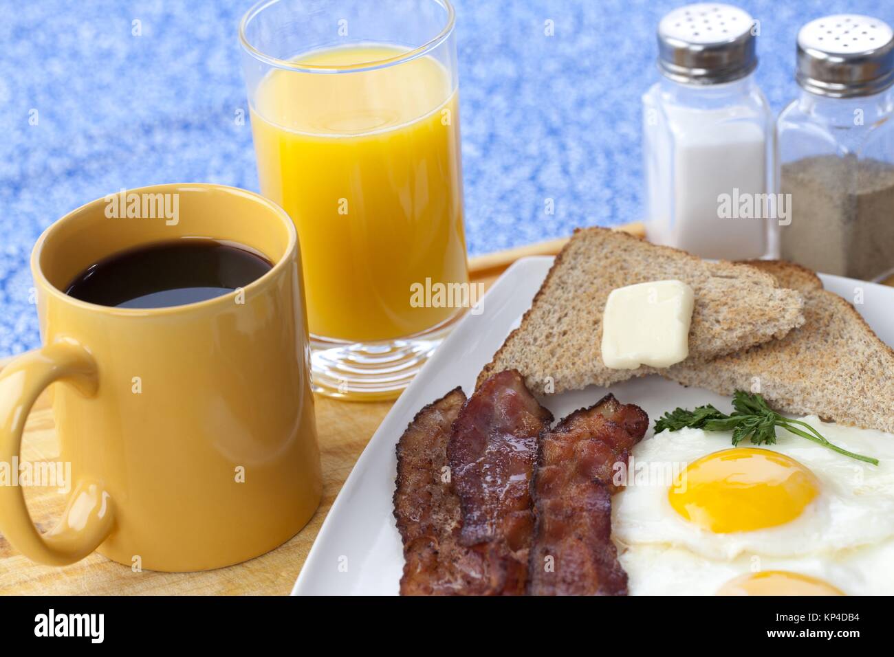 breakfast on breakfast table Stock Photo - Alamy