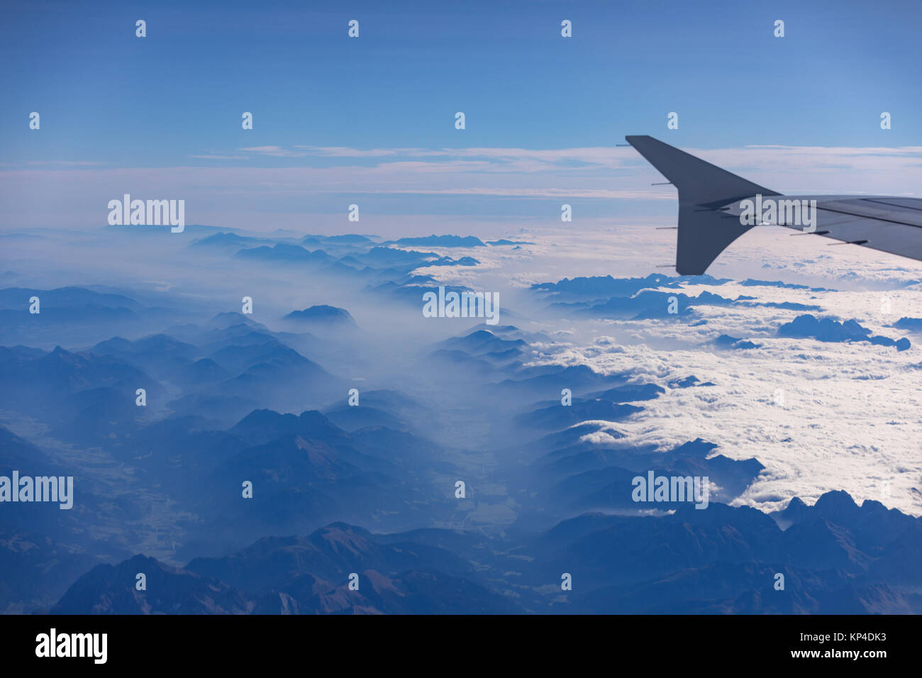 Aerial view of the Swiss alps. Flying over Alpen Stock Photo - Alamy