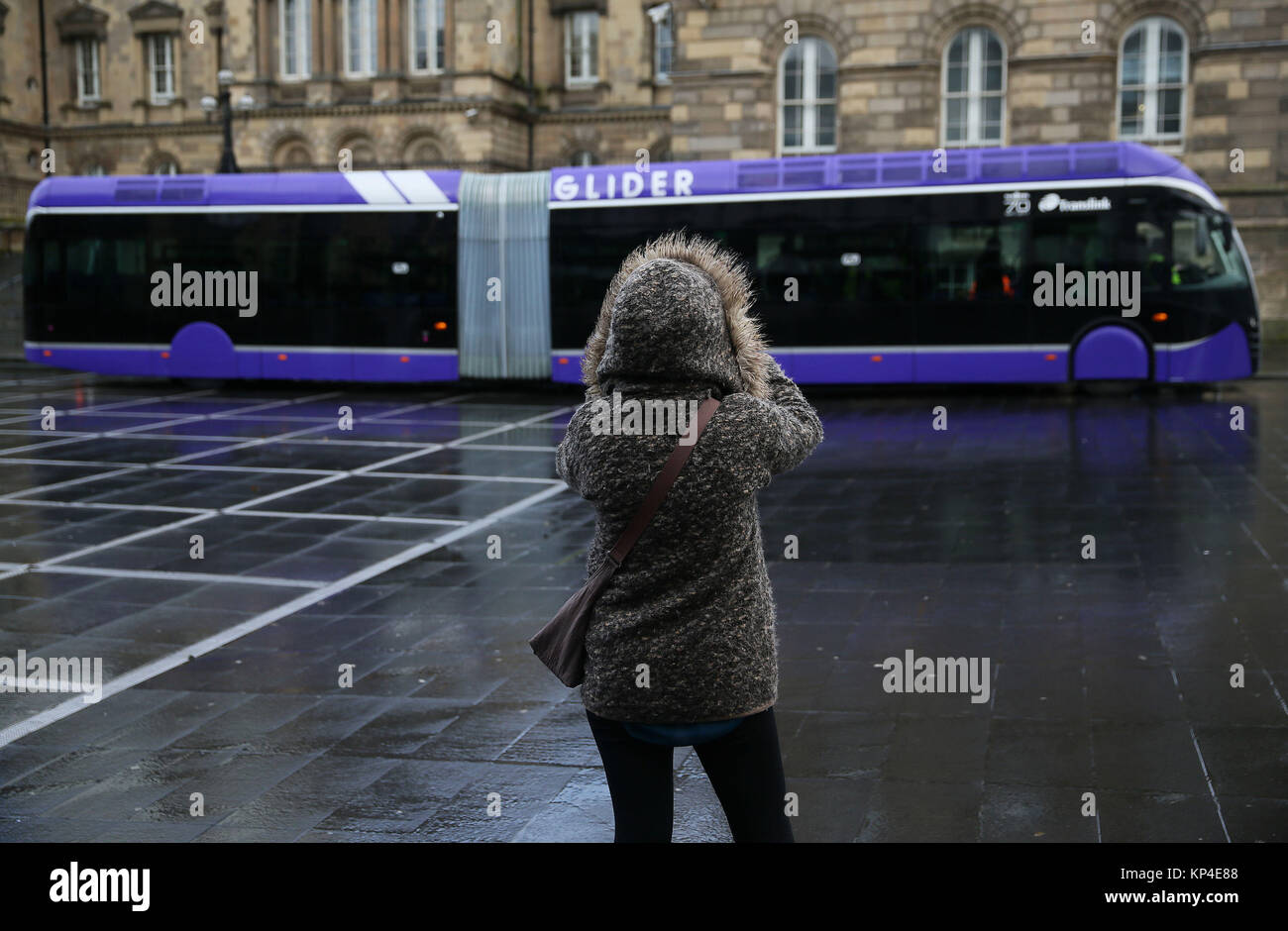 Belfast City's new 'Glider' bus on display to the public at Custom ...
