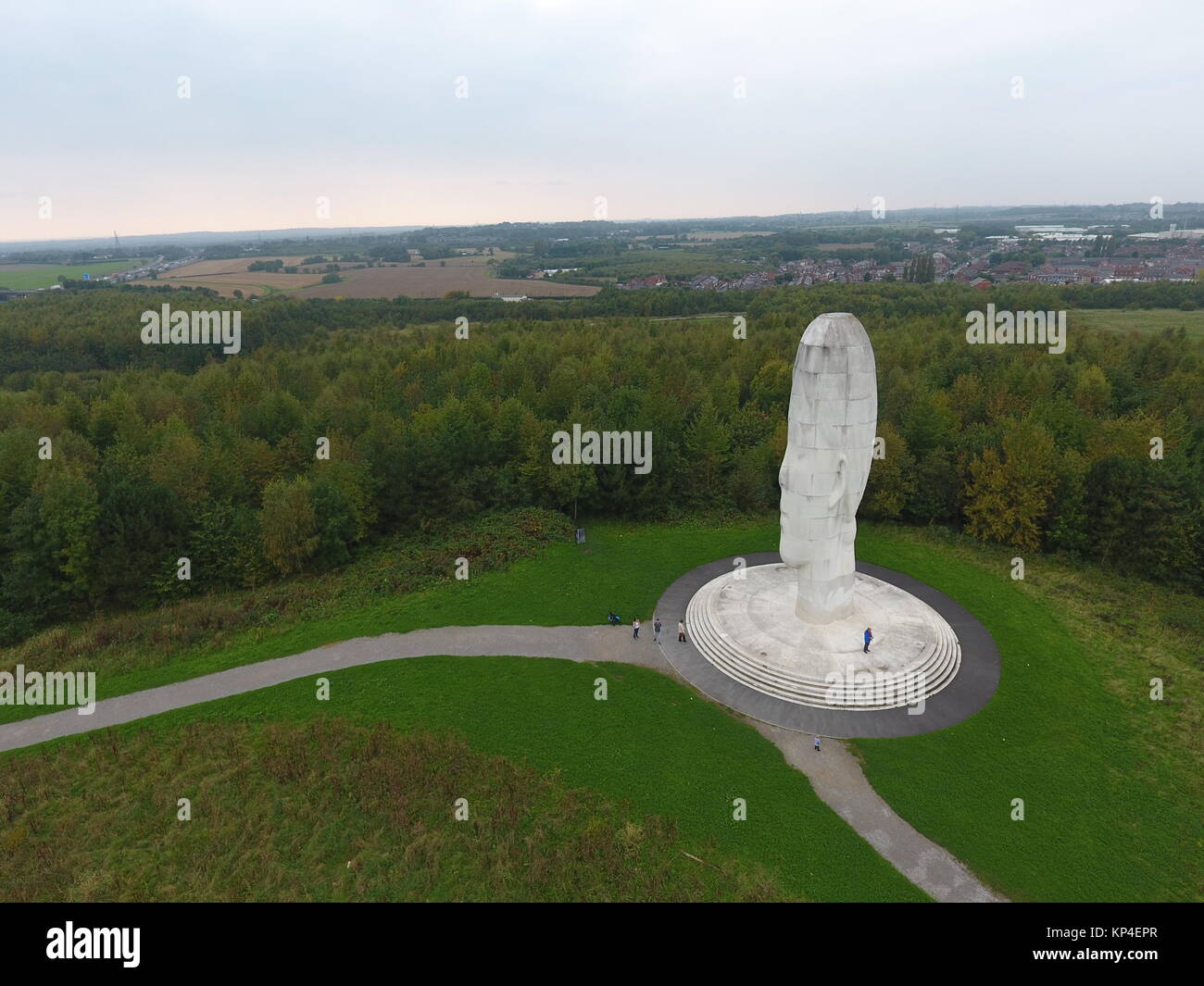 Aerial photograph of Dream statue, England Stock Photo - Alamy