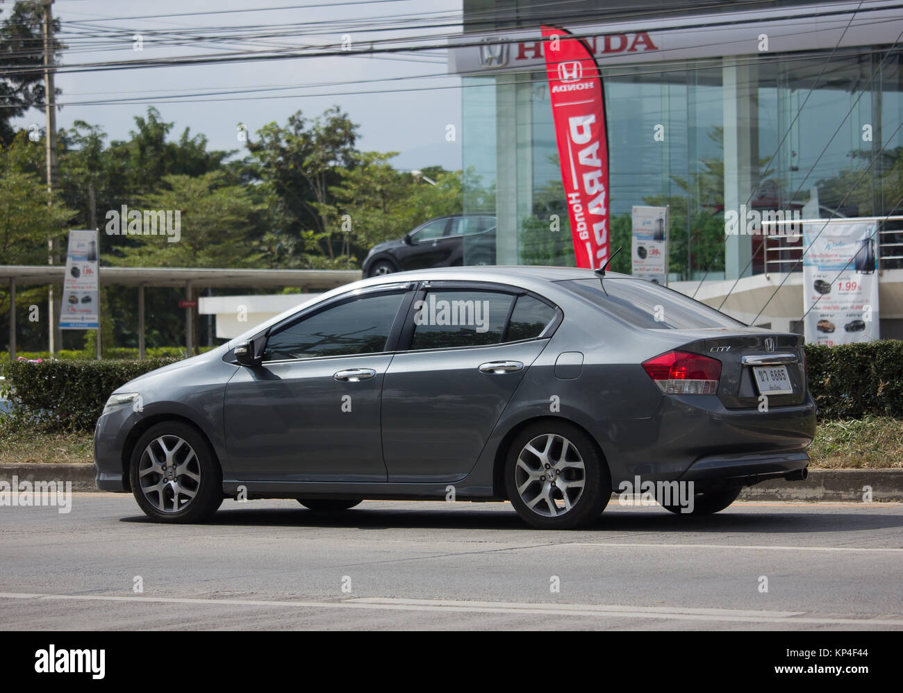 CHIANG MAI, THAILAND -NOVEMBER 28 2017: Private Honda City Compact car ...