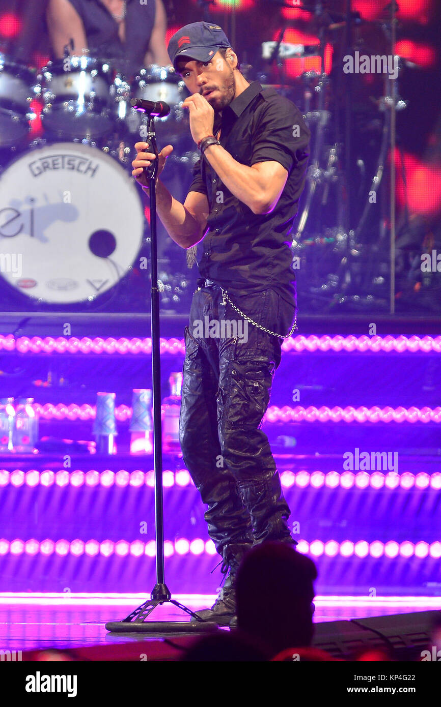 Enrique Iglesias performs at American Airlines Arena in Miami, Florida ...