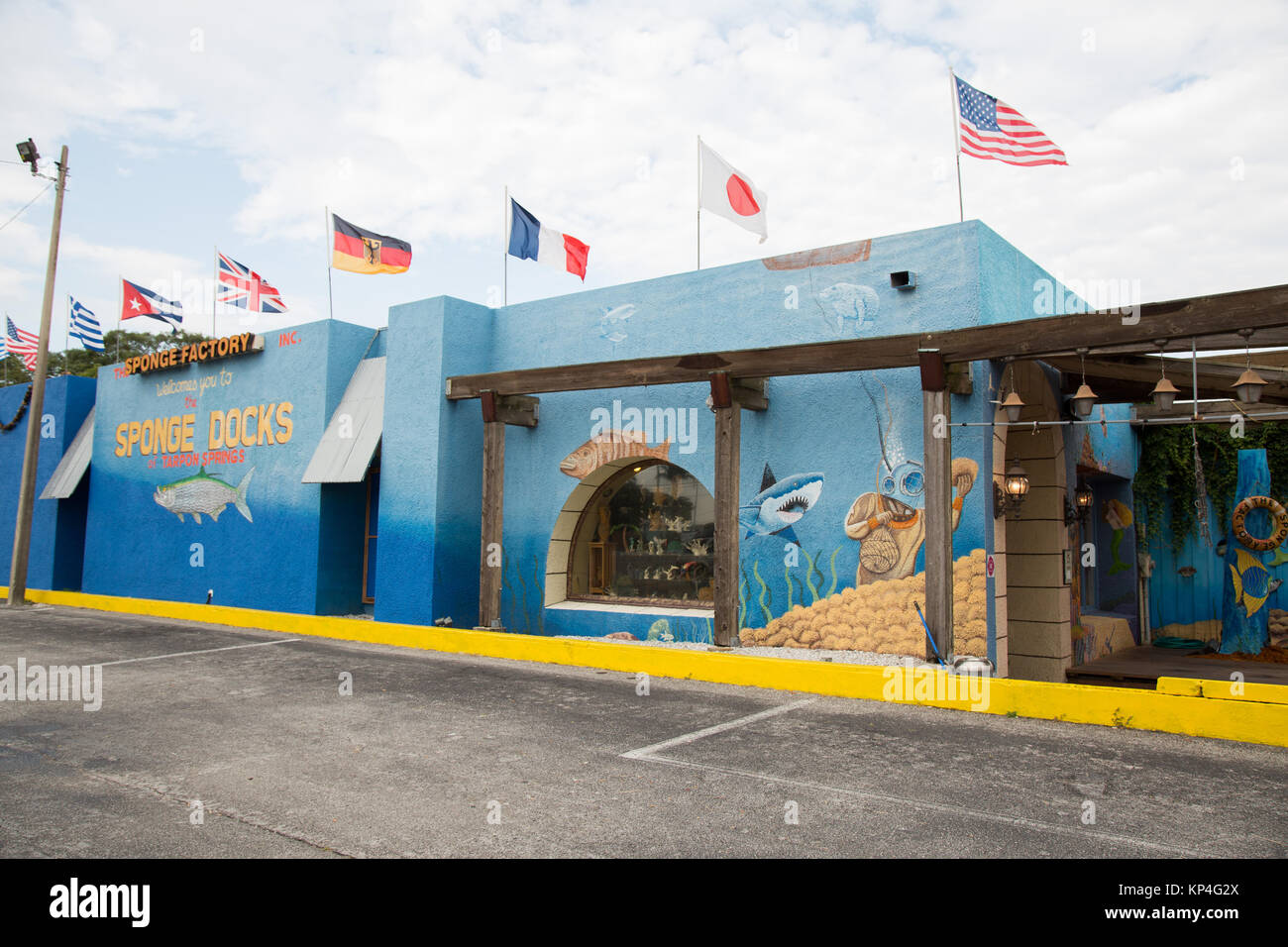 Historic sponge docks in Tarpon Springs, Florida Stock Photo - Alamy