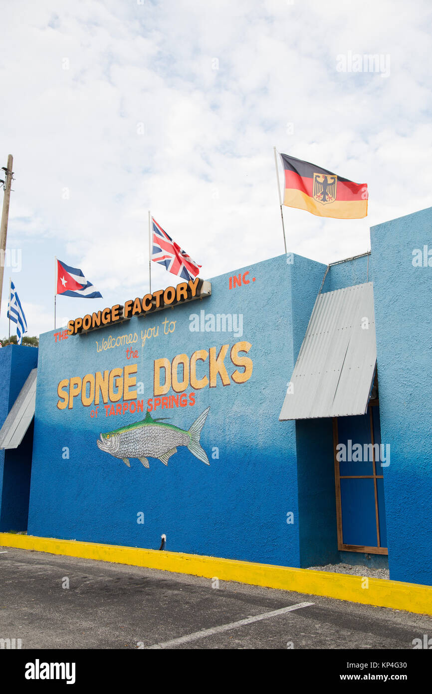 Historic sponge docks in Tarpon Springs, Florida Stock Photo - Alamy