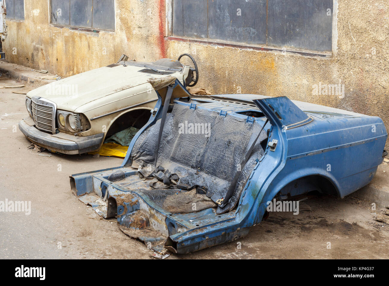 Half cut car ,used car Stock Photo - Alamy