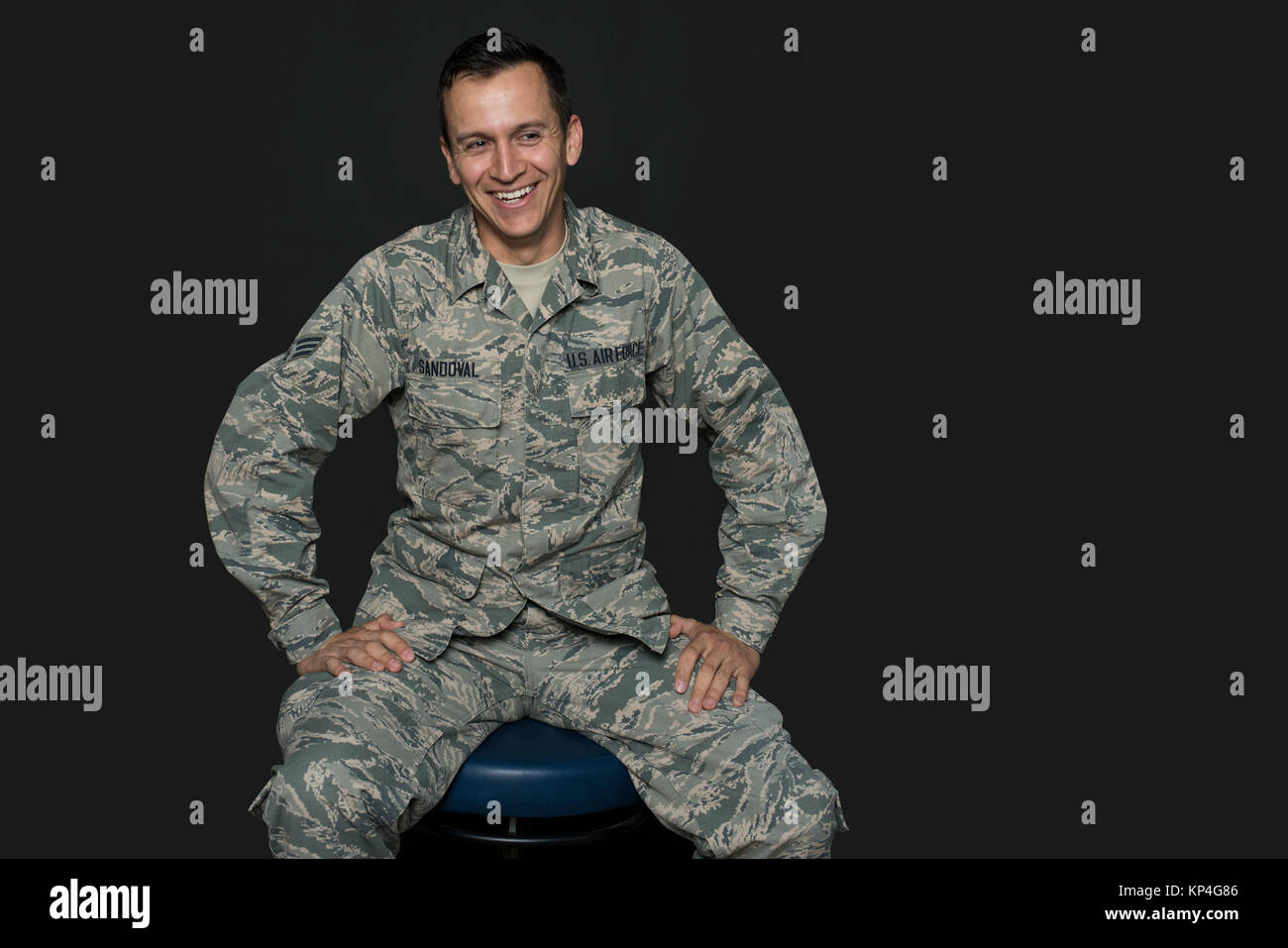 This is a portrait of Senior Airman Samuel Sandoval taken at Will ...