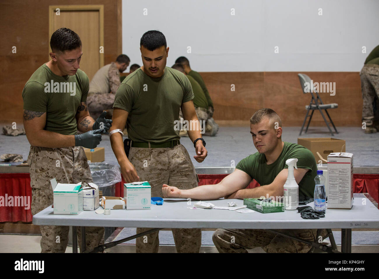 U.S. Marine Sgt. Zacharie Fistick (left), Command Element, Special ...