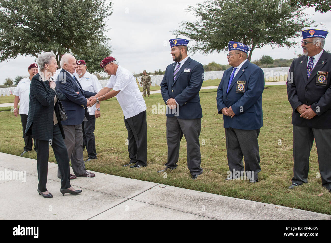 Family, friends, and comrades of retired Gen. Richard E. Cavazos, the U ...