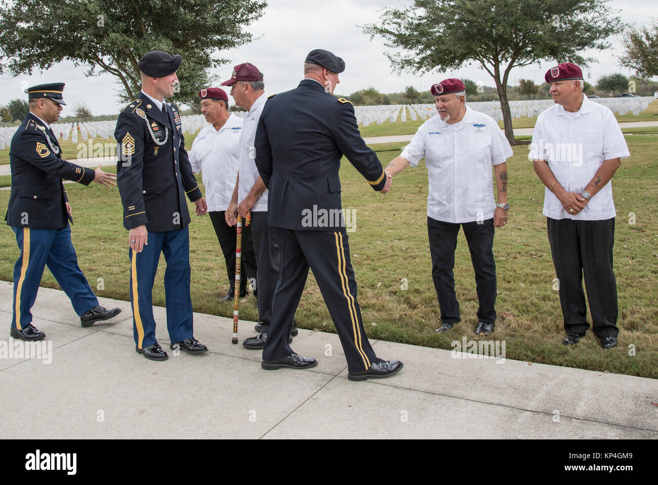 Family, friends, and comrades of retired Gen. Richard E. Cavazos, the U ...