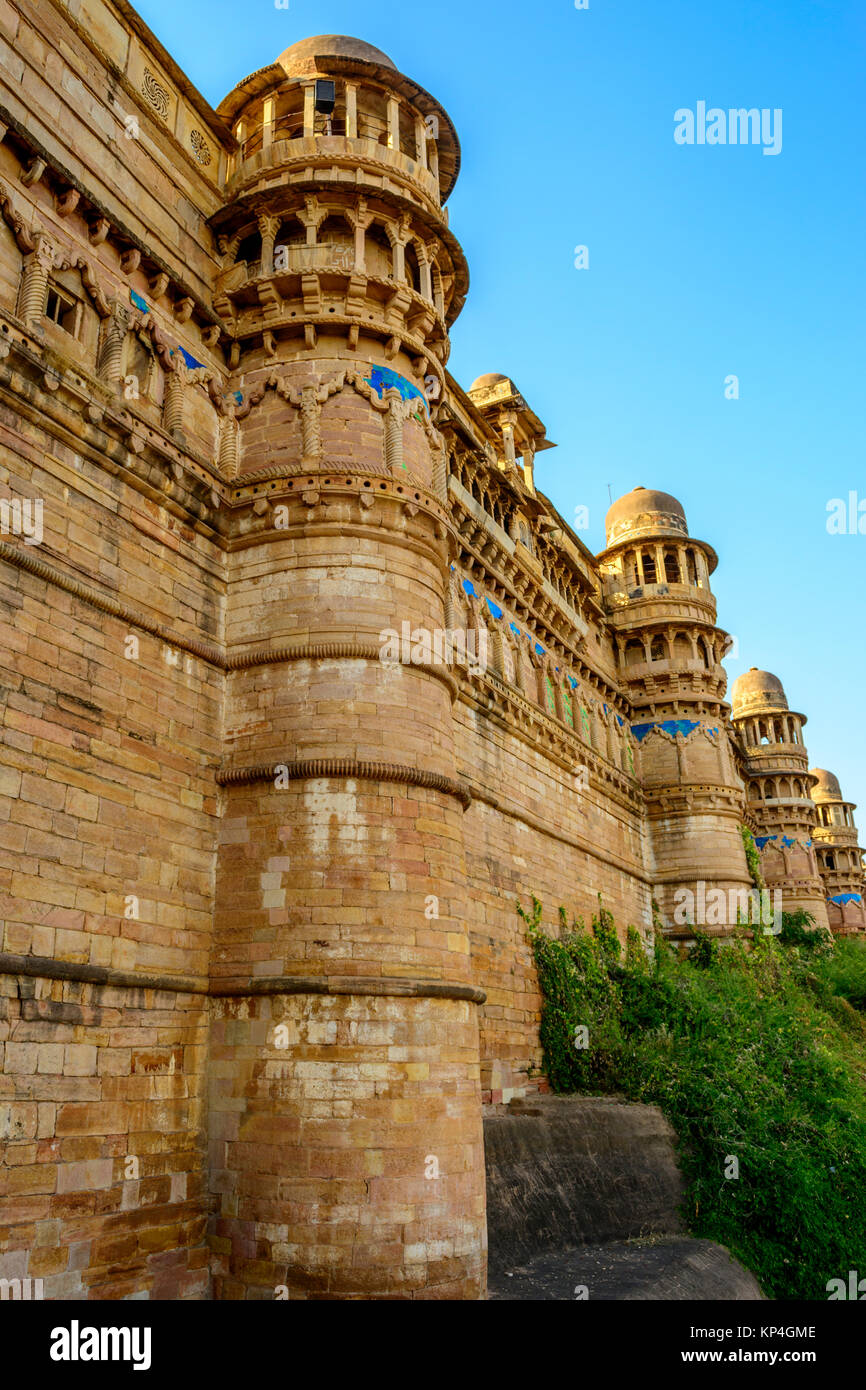 Gwalior Fort in Gwalior, Madhya Pradesh in India Stock Photo - Alamy