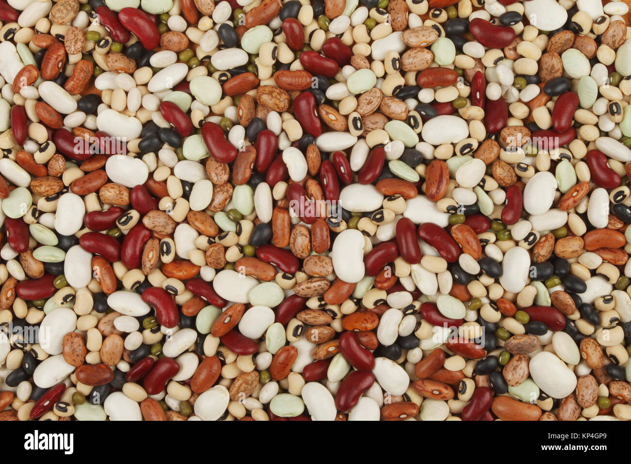 Mix of ten dried beans as a background and texture Stock Photo - Alamy
