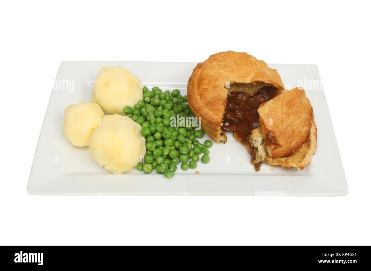 Pie peas and gravy Cut Out Stock Images & Pictures - Alamy