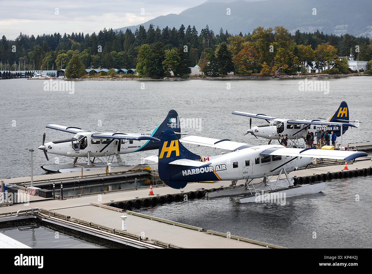 Vancouver, Canada - August 31th, 2017: Three Seaplanes DHC-3 Turbine ...