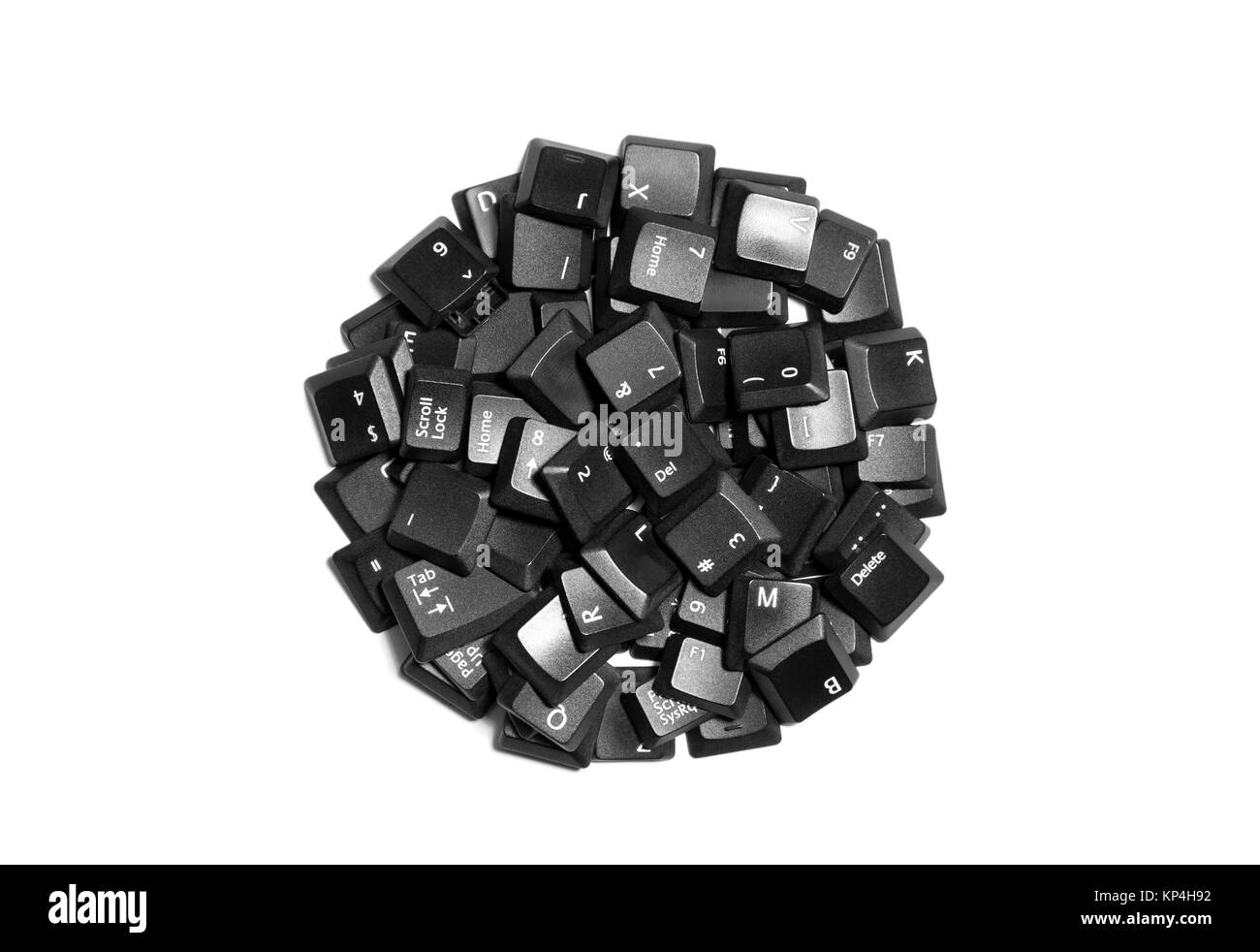 Black computer keys isolated on white Stock Photo - Alamy
