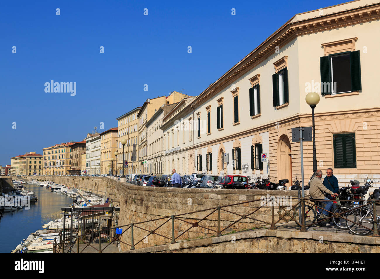 Canal, Livorno City, Tuscany, Italy, Europe Stock Photo - Alamy
