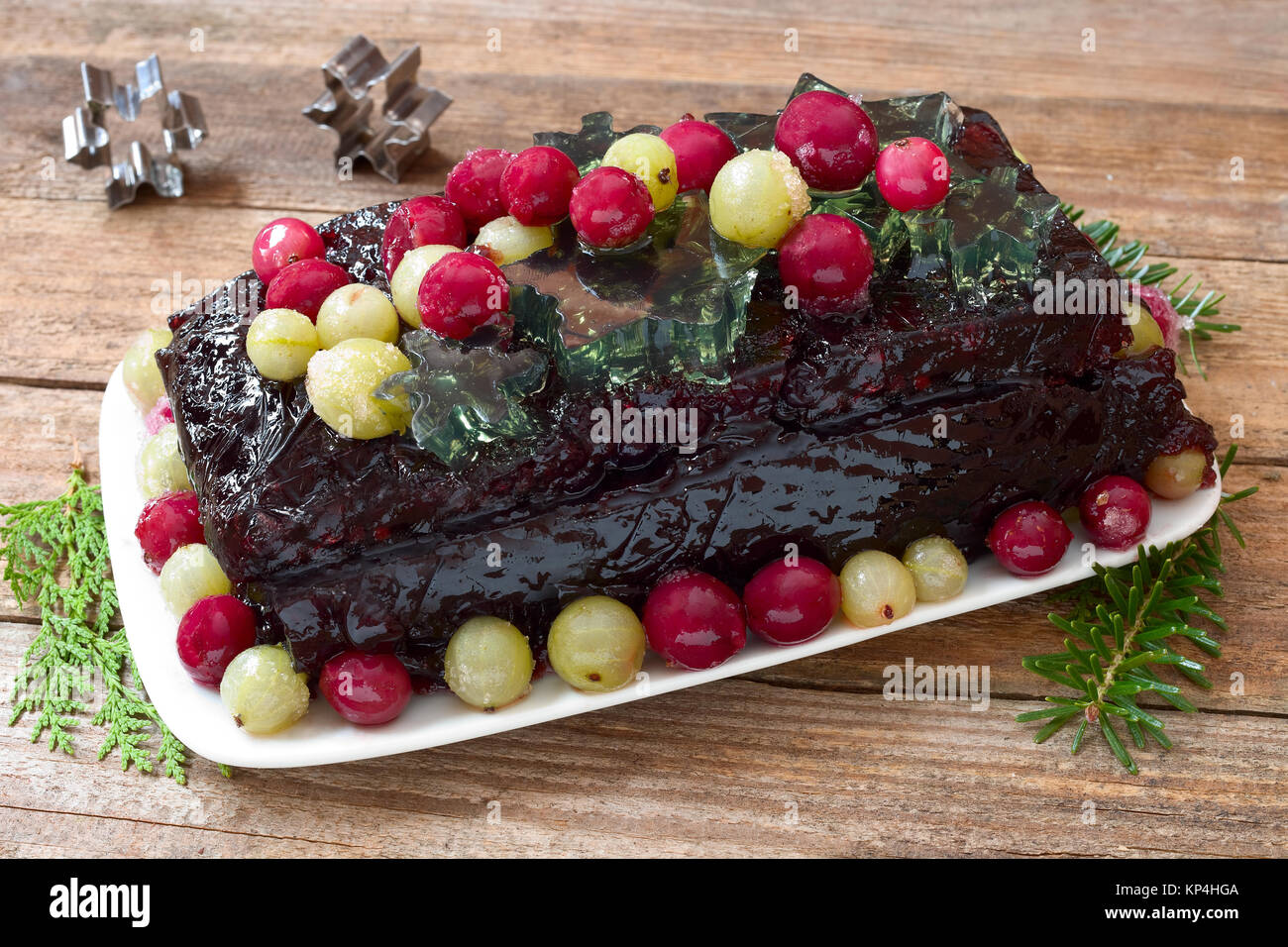 Christmas jelly cake Stock Photo - Alamy
