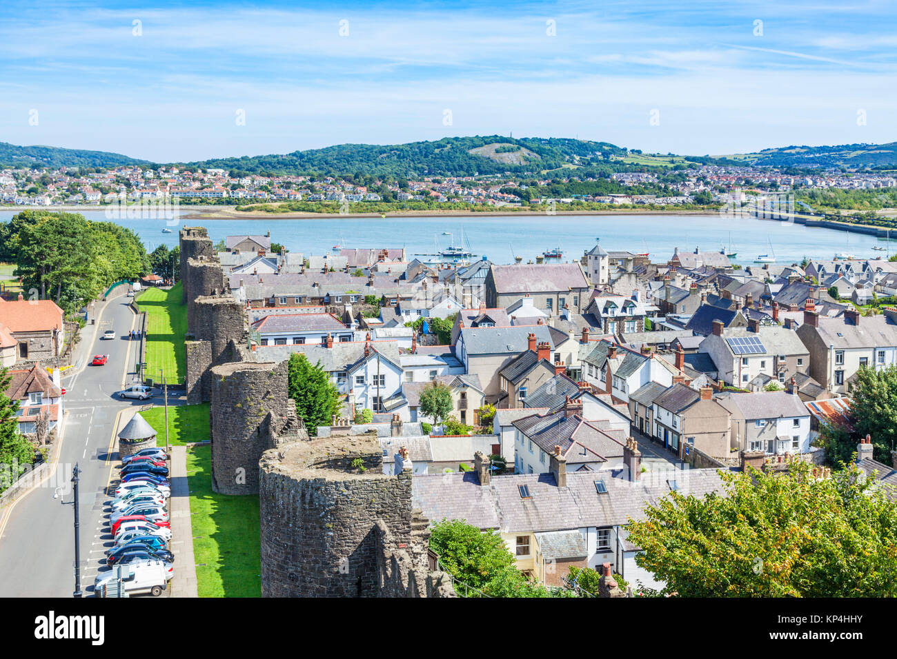 North wales conway north wales conwy north wales view of Conwy town and ...