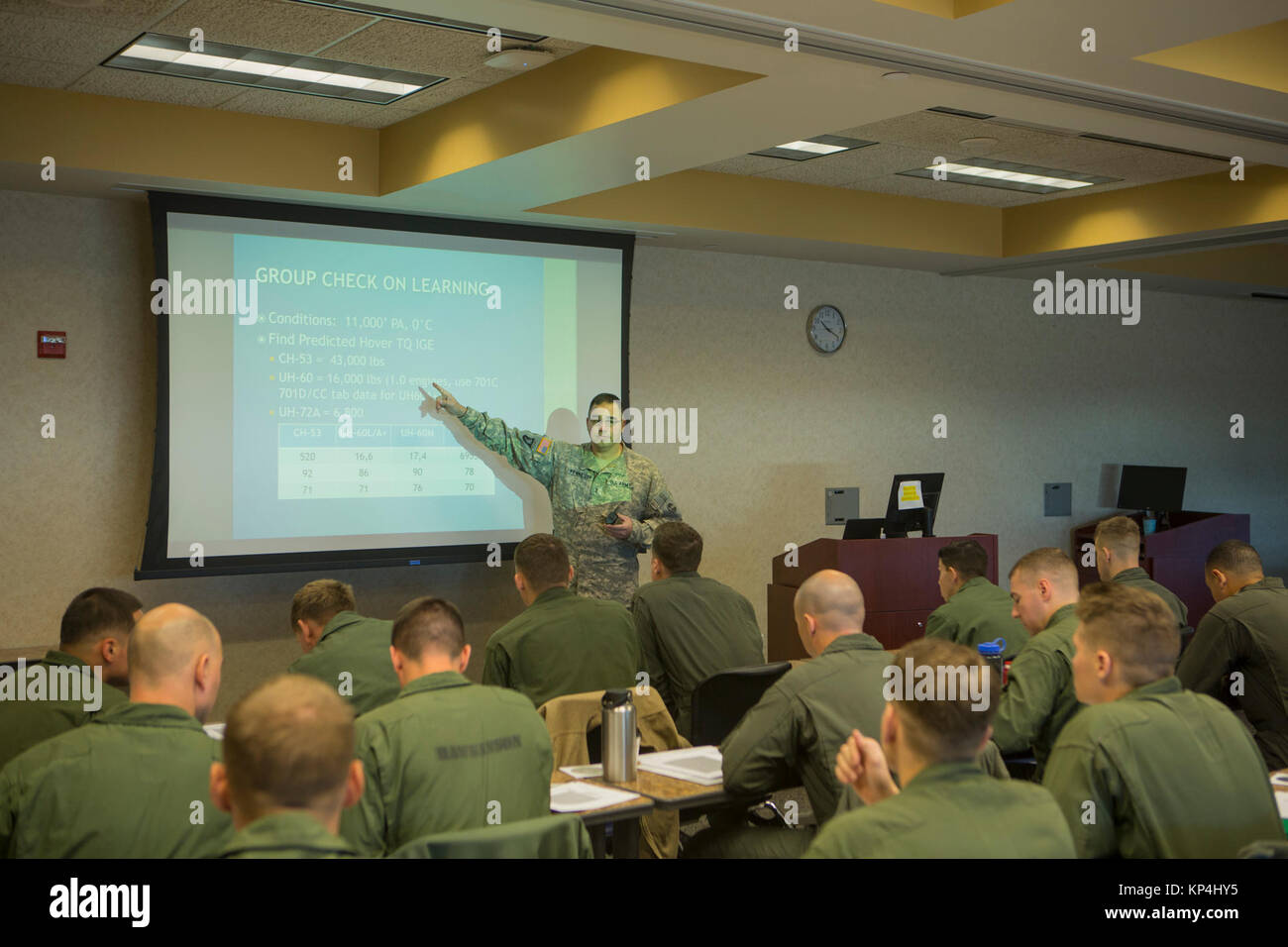 U.S. Army CW3 James Fennesy instructs Marines with Marine Heavy ...