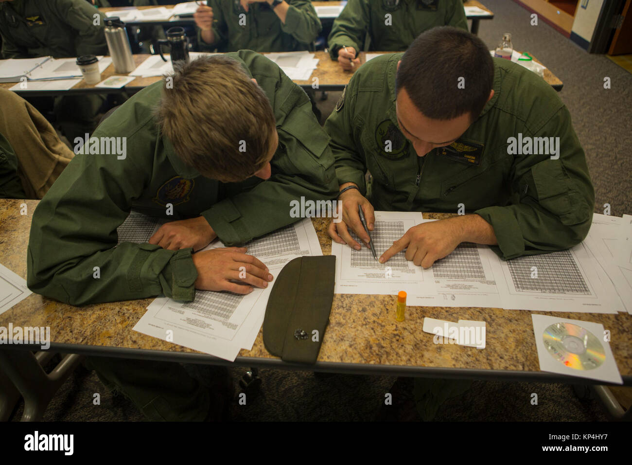 U.S. Marines with Marine Heavy Helicopter Squadron (HMH) 461 attend a ...