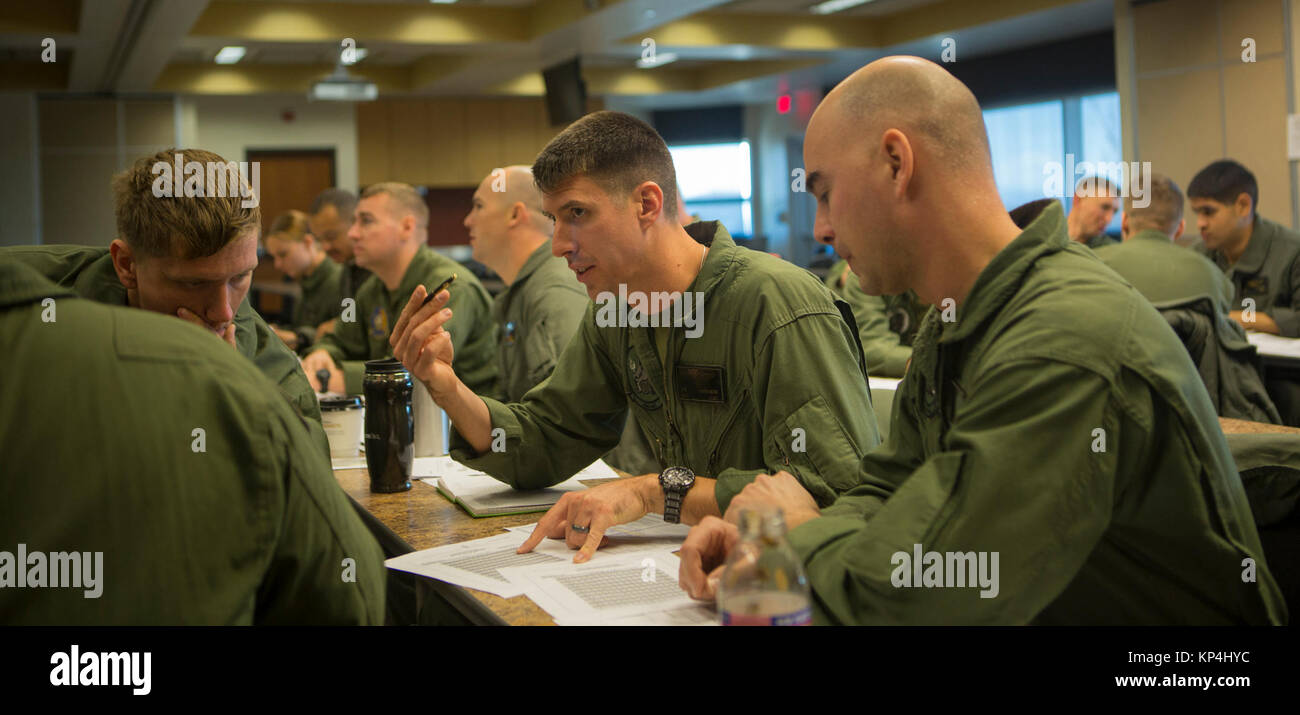 U.S. Marines with Marine Heavy Helicopter Squadron (HMH) 461 attend a ...