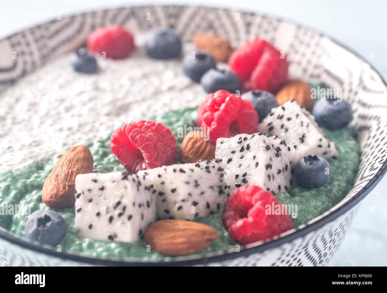 Bowl of pudding with superfoods Stock Photo - Alamy