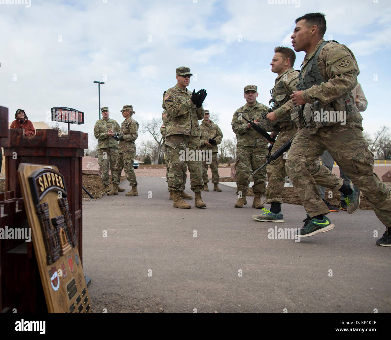 1st Lt. Daniel Butensky and Sgt. Guzman, assigned to 299th Brigade ...