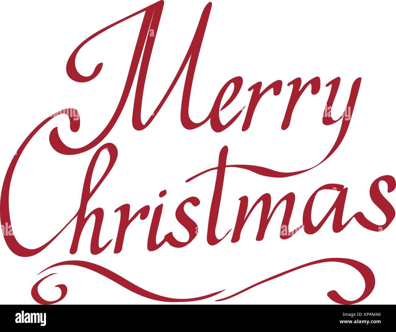 Merry christmas text vector on white background. Lettering for ...