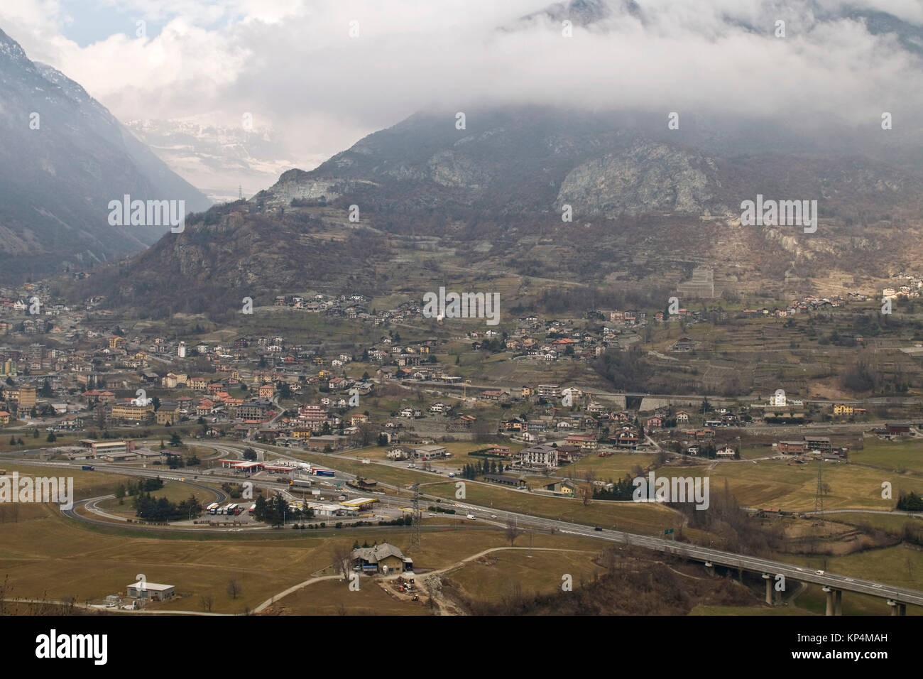 Surroundings of Saint-Vincent-Chatillon, Aosta Valley, Italy Stock ...