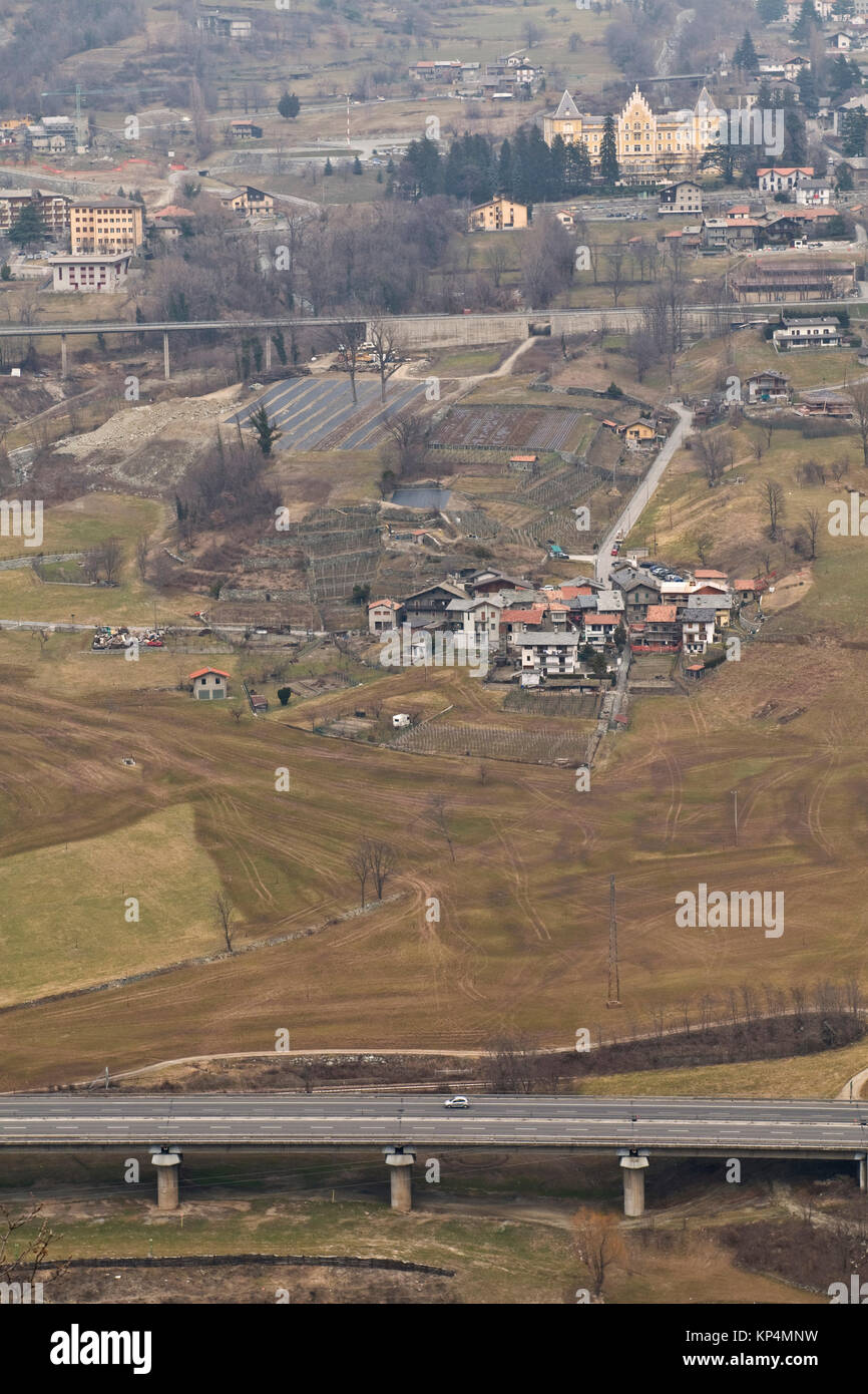 Surroundings of Saint-Vincent-Chatillon, Aosta Valley, Italy Stock ...
