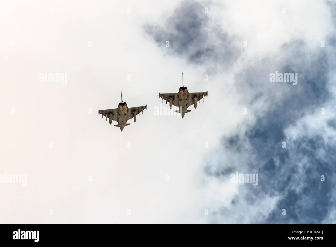 Two German Air Force, Eurofighter Typhoon EF2000 a twin-engine, canard ...