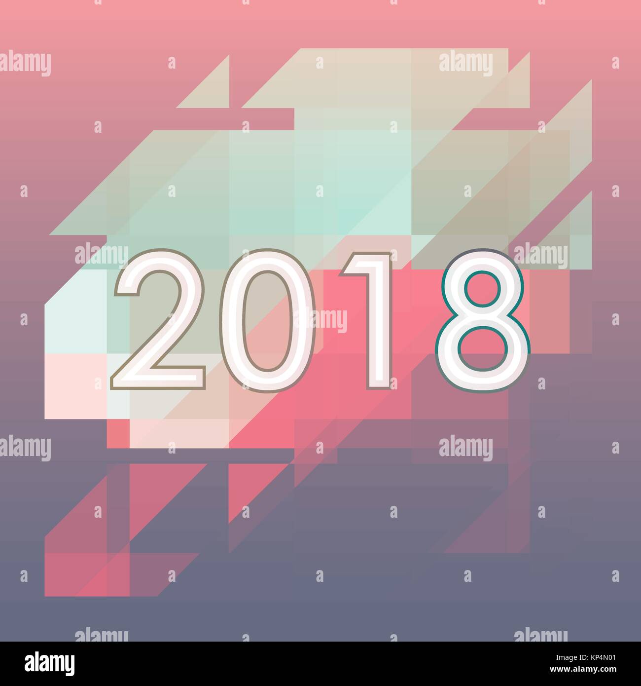 New year card line Stock Vector Images - Alamy