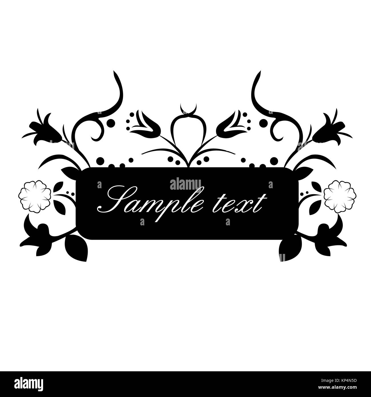 Flowers Black And White Headers