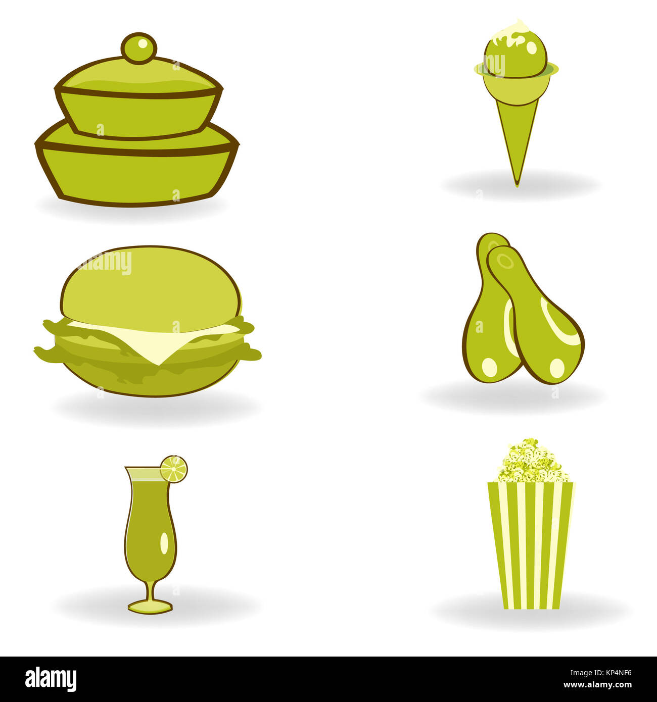 illustration of junk food Stock Photo - Alamy
