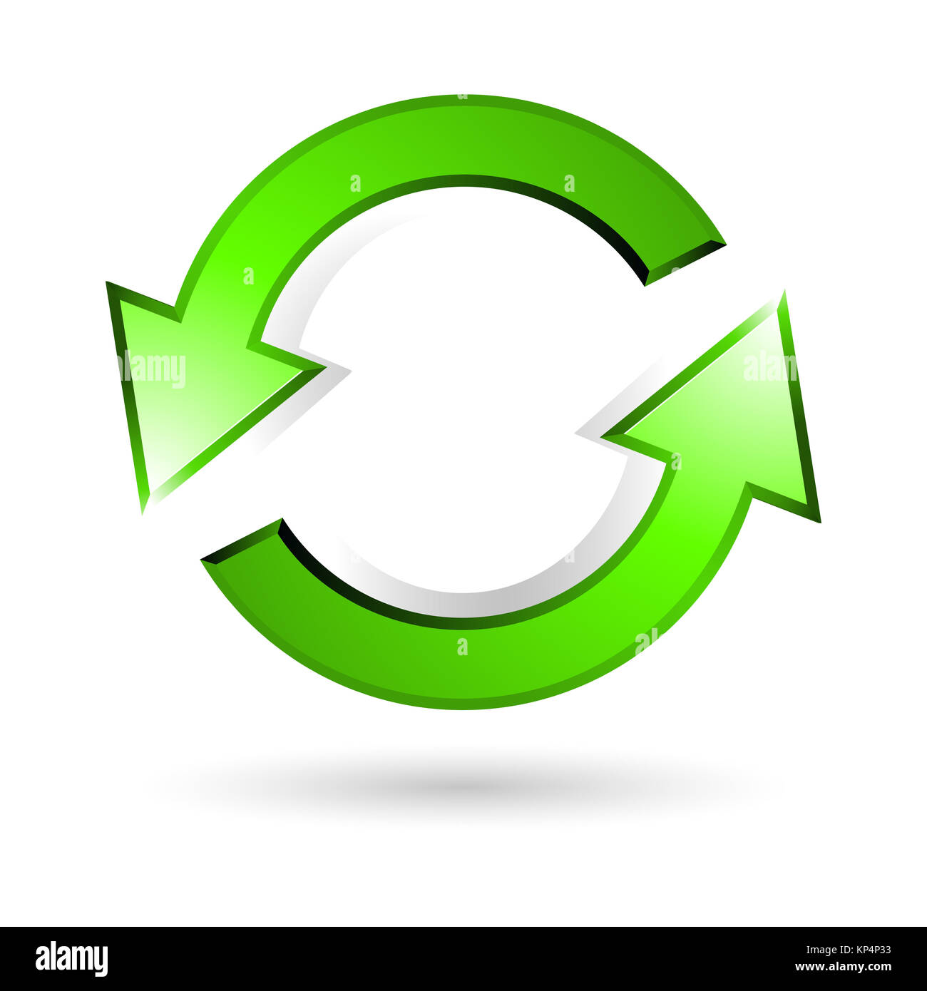illustration of recycle arrow on white background Stock Photo - Alamy