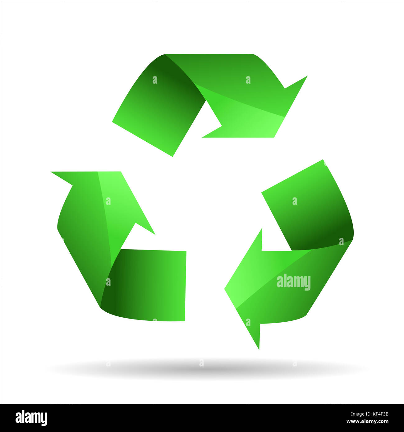illustration of recycle on white background Stock Photo - Alamy