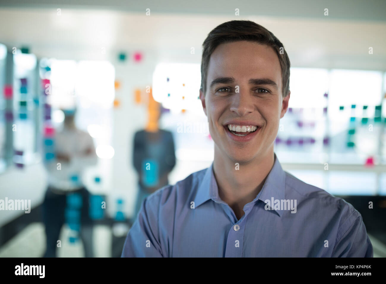 Portrait of Male executive standing in office Stock Photo - Alamy