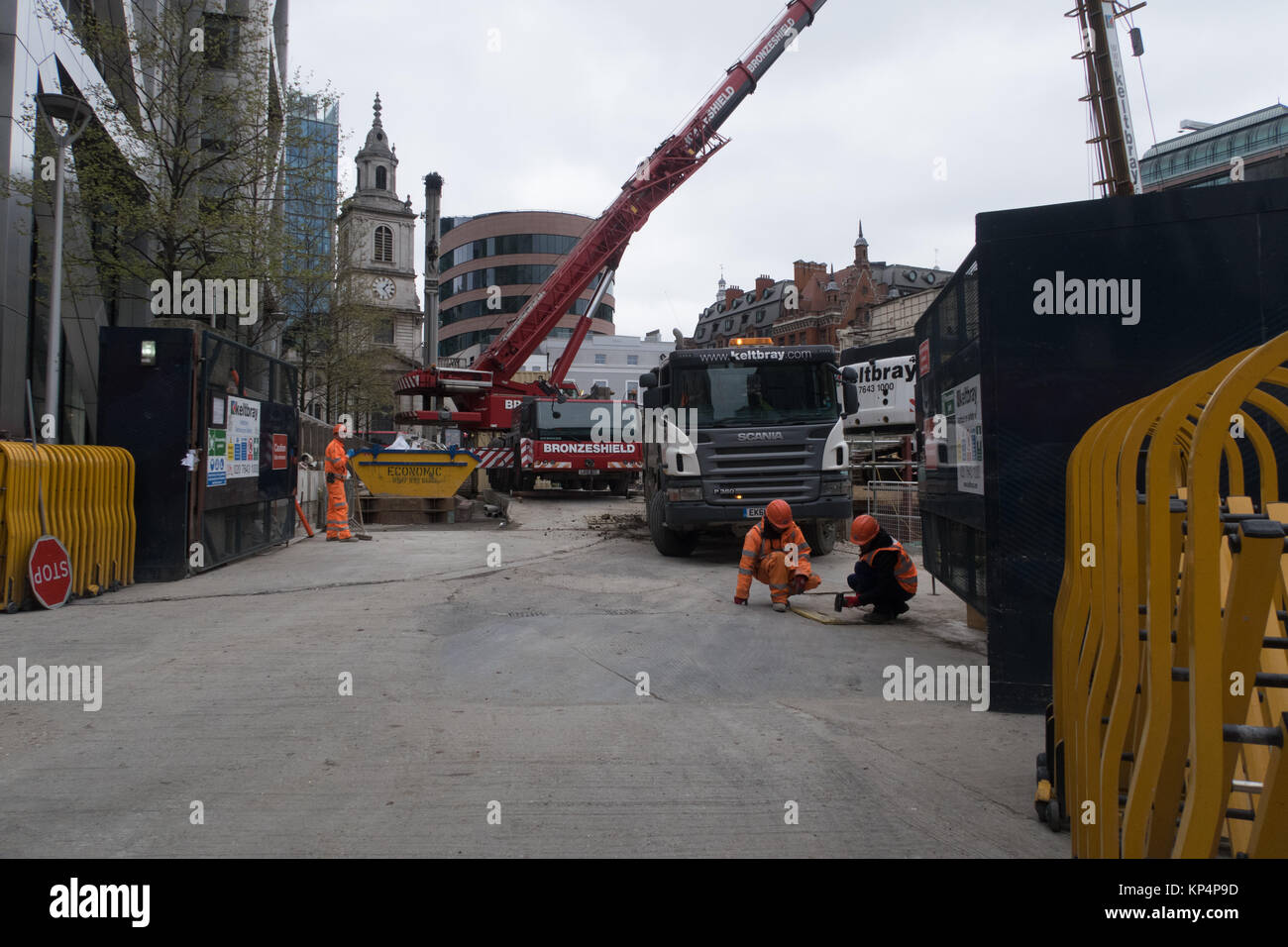 City of London, construction site Stock Photo - Alamy