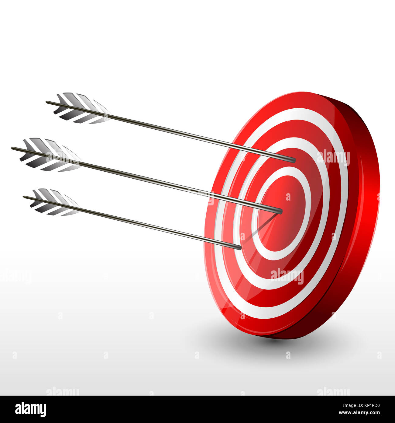illustration of target board with arrows on white background Stock ...