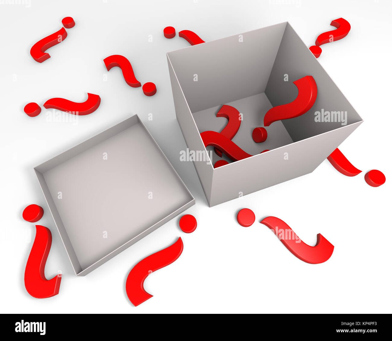 Three dimensional rendering of red question marks symbols Stock Photo ...