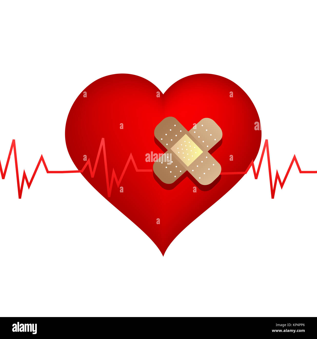 Heart bandage vector hi-res stock photography and images - Alamy